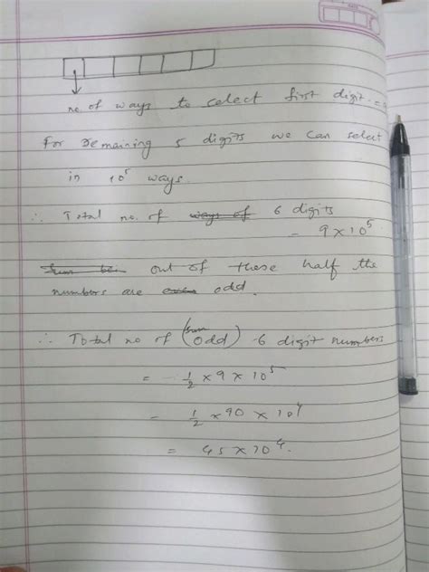 no or different 6 digit numbers whose of digits to be odd is