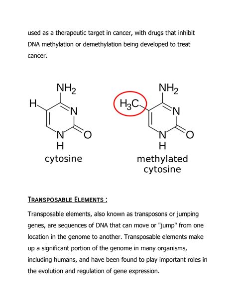 Solution Molecular Biology Notes Dna Methylation Transposable Elements