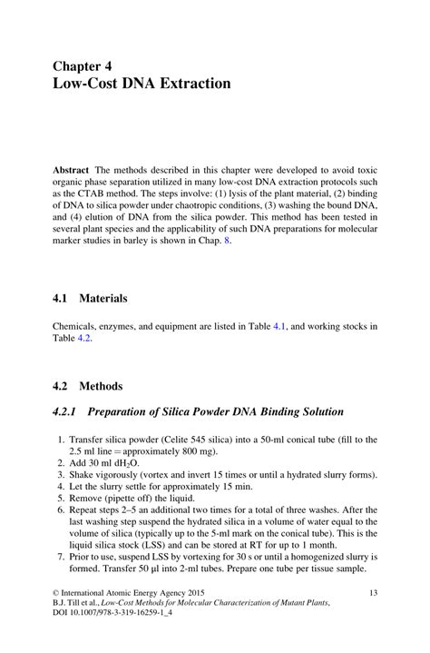 Pdf Low Cost Dna Extraction