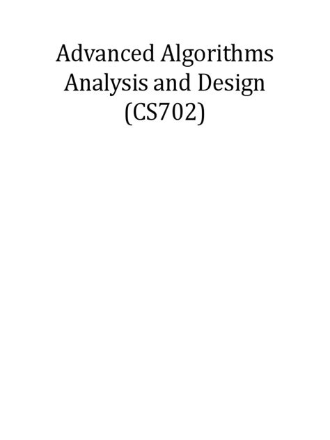 Cs702 Handouts 1 45 Pdf Pdf Set Mathematics Time Complexity