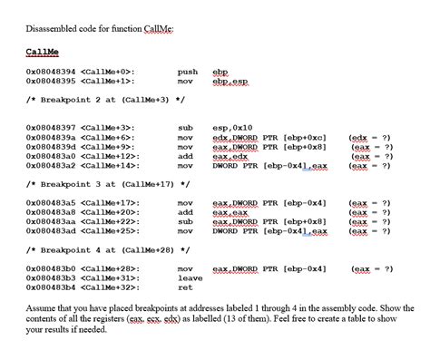 Exercise 4 X86 Stack Layout 5 Points Consider The