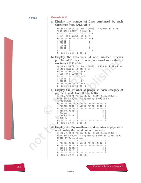 Ncert Book For Class 12 Computer Science Chapter 9 Structured Query
