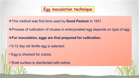 Egg Inoculation Technique For Isolation Of Animal Viruses Ppt