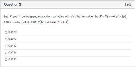 Solved Let X And Y Be Independent Random Variables With Chegg