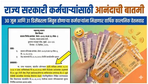 Salary Increment Letter राज्य सरकारी कर्मचाऱ्यांसाठी आनंदाची बातमी
