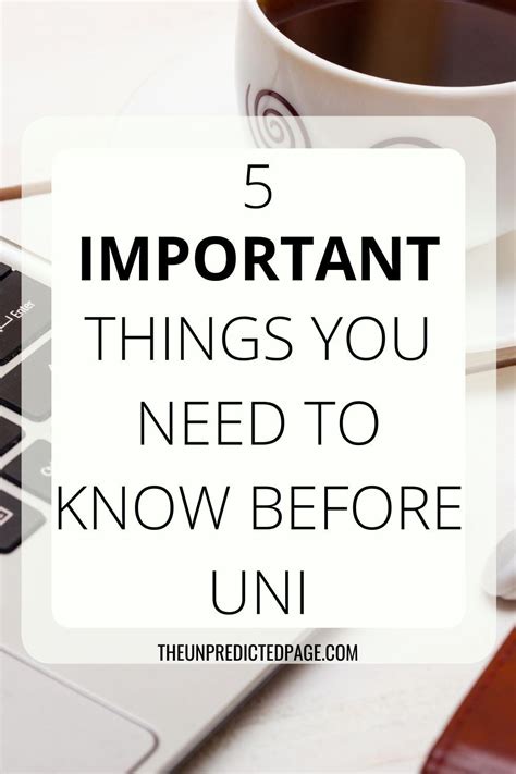 Things You Need To Know Before Starting University Artofit