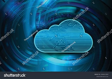 Cloud Computing Circuit Future Technology Concept Stock Vector Royalty