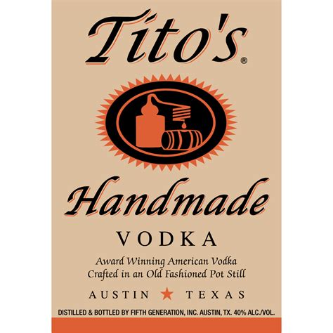 Titos Handmade Vodka 1l York Liquor
