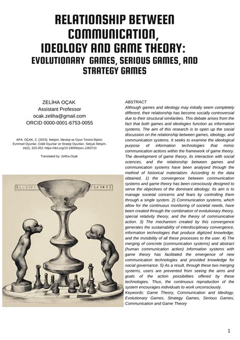 Pdf Relationship Between Communication Ideology And Game Theory