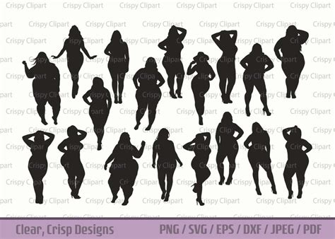 Big And Beautiful Women Svg Bundle Sexy Thick Women Silhouette Cut