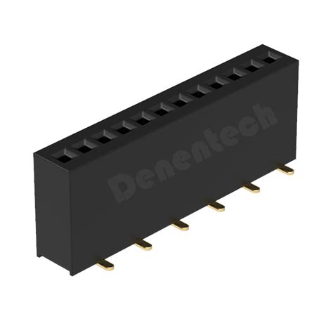 Denentech Factory Directly Supply 1 27mm H5 7mm Single Row Straight Smt Female Header Connector