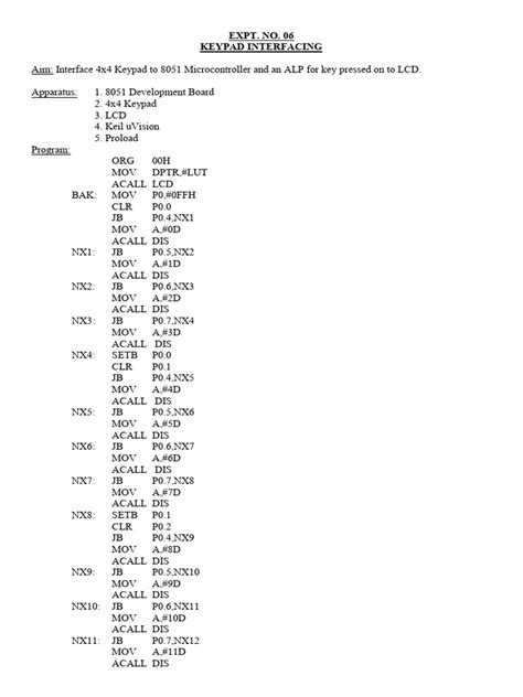 8051 keypad interfacing pdf manufactured goods computer science