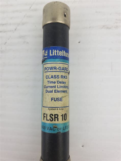 Littelfuse Flsr 10 Indicator Time Delay Current Limiting Dual Element Fuse Metal Logics Inc