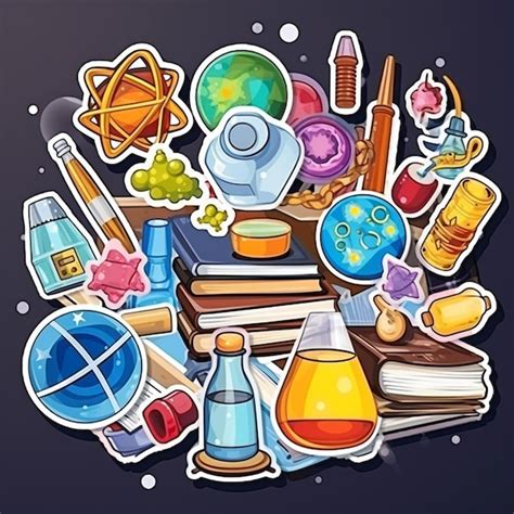 Premium Ai Image A Round Illustration Of A Science Themed Background