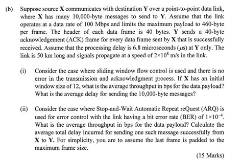 solved b suppose source x communicates with destination y
