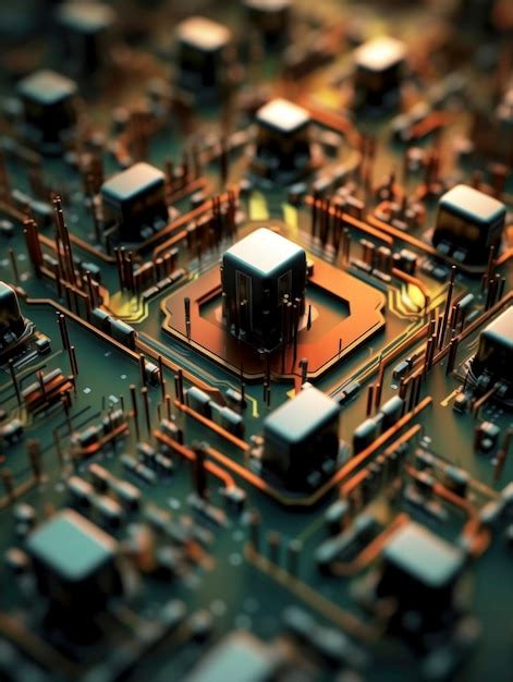Premium Ai Image Computer Microchips On Electronic Circuit Board Ai Generative