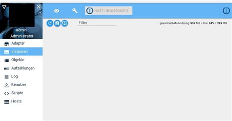 Iobroker Web Oberfläche Instanzen nicht sichtbar