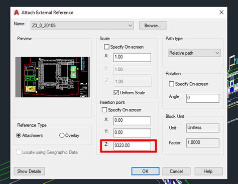 z axis shift when attaching xref while on custom ucs autodesk community