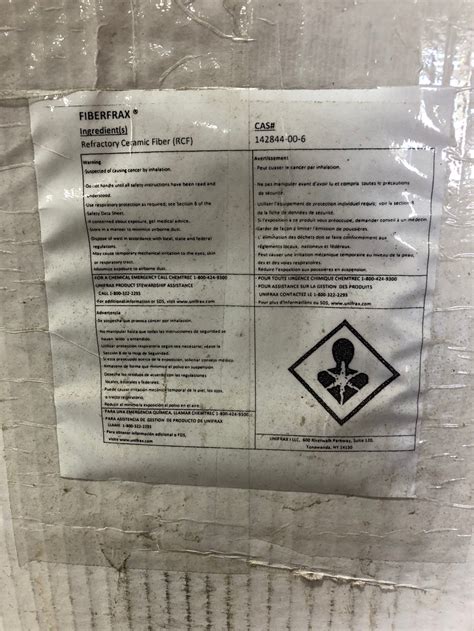 Fiberfrax Insulation 142844 00 6 Refractory Ceramic Fiber Material