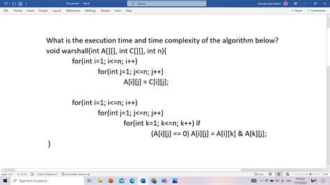 [solved] what is the execution time and time complexity of the
