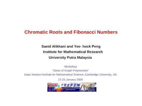 Ppt Workshop “zeros Of Graph Polynomials” Dokumentips