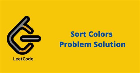 leetcode sort colors problem solution