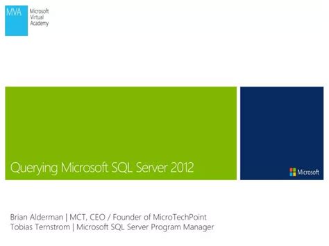 ppt querying microsoft sql server 2012 powerpoint presentation free