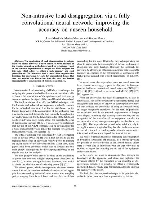 Pdf Non Intrusive Load Disaggregation Via A Fully Convolutional