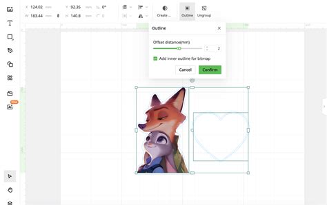 How To Add Outline To Bitmap And Vector Images In Xcs Xtool Support Center
