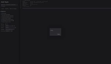 Trying To Save An Empty Usercss Style Shows False As The Error Message Issue