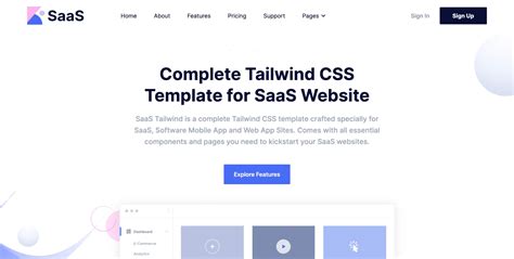 Saas Tailwind Css Template For Saas And Software Site
