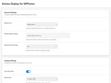 Entries Display For Wpforms Wordpress Plugin