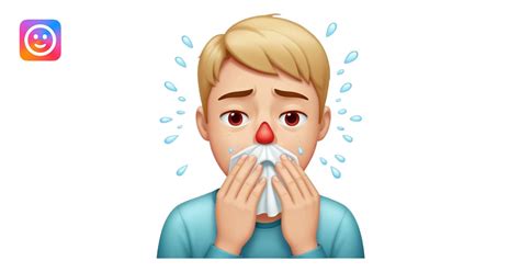 Person Sneezing With Allergies Emoji Ai Emoji Generator