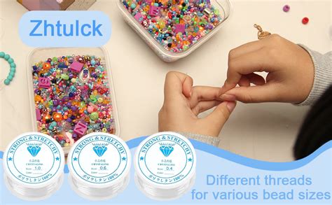 Zhtulck Elastic String For Bracelets 4 Rolls Stretchy