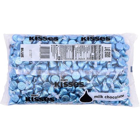 Hersheys Kisses Blue Foils Milk Chocolate Candy Bulk 66 7 Oz Bag
