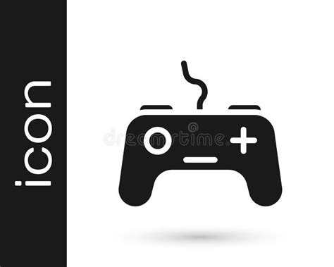 Black Gamepad Icon Isolated Seamless Pattern On White Background Game Controller Stock Vector