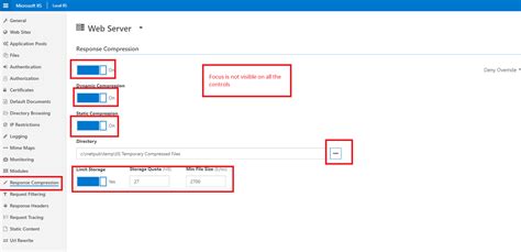Accessibility A11y Manage IIS Net Web Server Modules Focus Is Not Visible On All The Controls