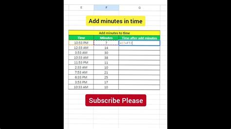 Add Minutes In Time Excel Tricks Exceltips Msexcel Shorts Short