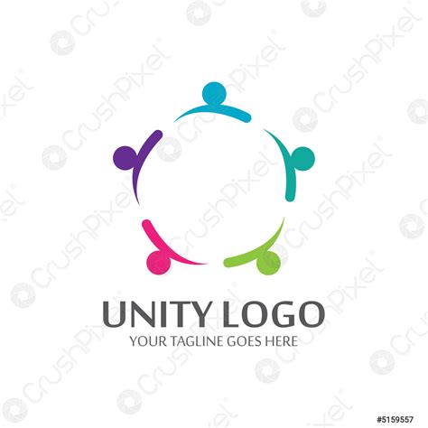 Colorful Unity Concept Logo Icon Vector Template Stock Vector 5159557 Crushpixel