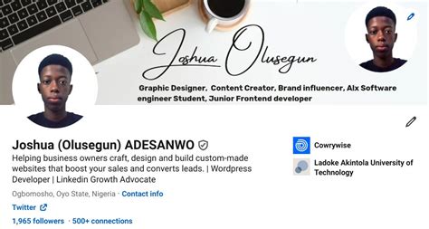 Joshua Adesanwo On Linkedin Linkedin Linkedintips Professionalgrowth Wordpressdeveloper
