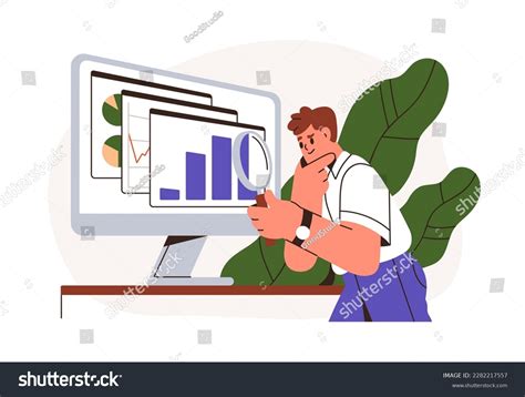 Business Performance Analysis Benchmark Metrics Audit Stock Vector