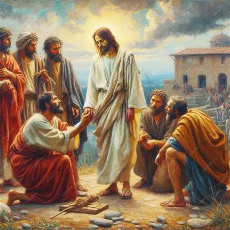 Premium Photo Biblical Scene From Story Of Jesus Christ