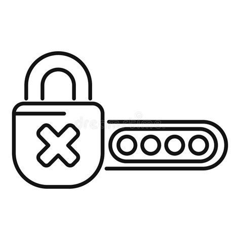 Padlock With Wrong Password Showing A Security Breach Stock