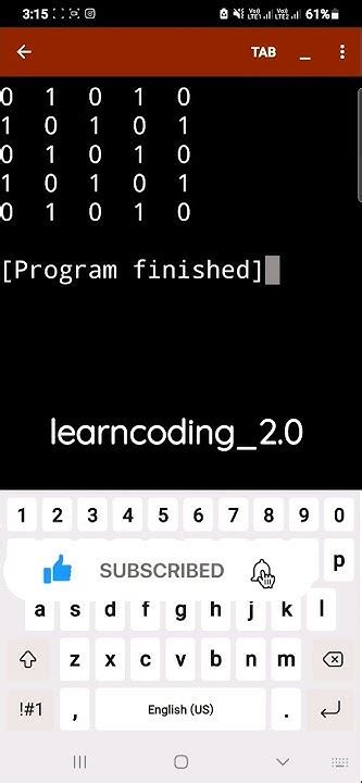 Newviral Shortvideo Trending Zero One Number Pattern Program Java
