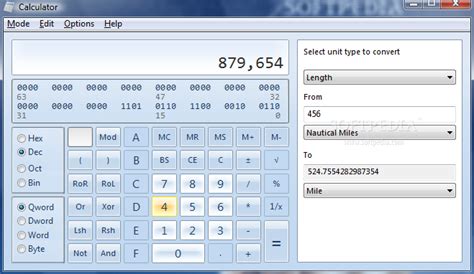 Vistas Windows 7 Calculator Softpedia