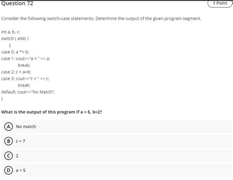 Solved Question 64 1 Point If Else Statements Consider The