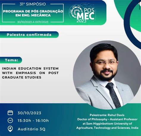 Rahul Davis Ph D On Linkedin Honoured To Be One Of The Invited Speakers In This Scientific