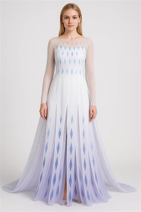 Elsa White Dress Costume From Frozen For Girls Women Cloak Princess