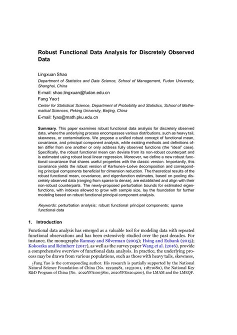 Robust Functional Data Analysis For Discretely Observed Data Deepai