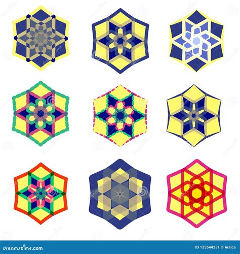 Ircular Design Elements Spirograph Stock Vector Illustration Of